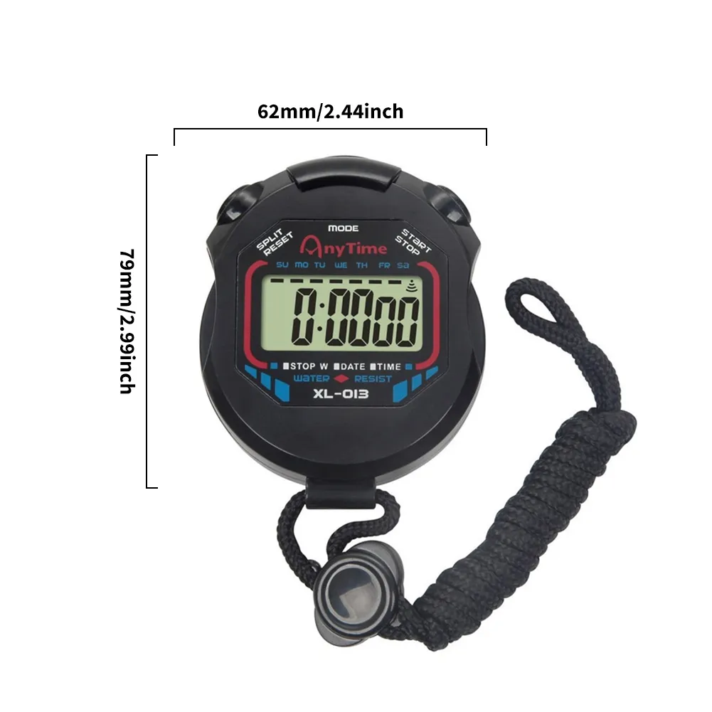 Waterproof Digital Sports Stopwatch Timer with Alarm and Stopwatch ...
