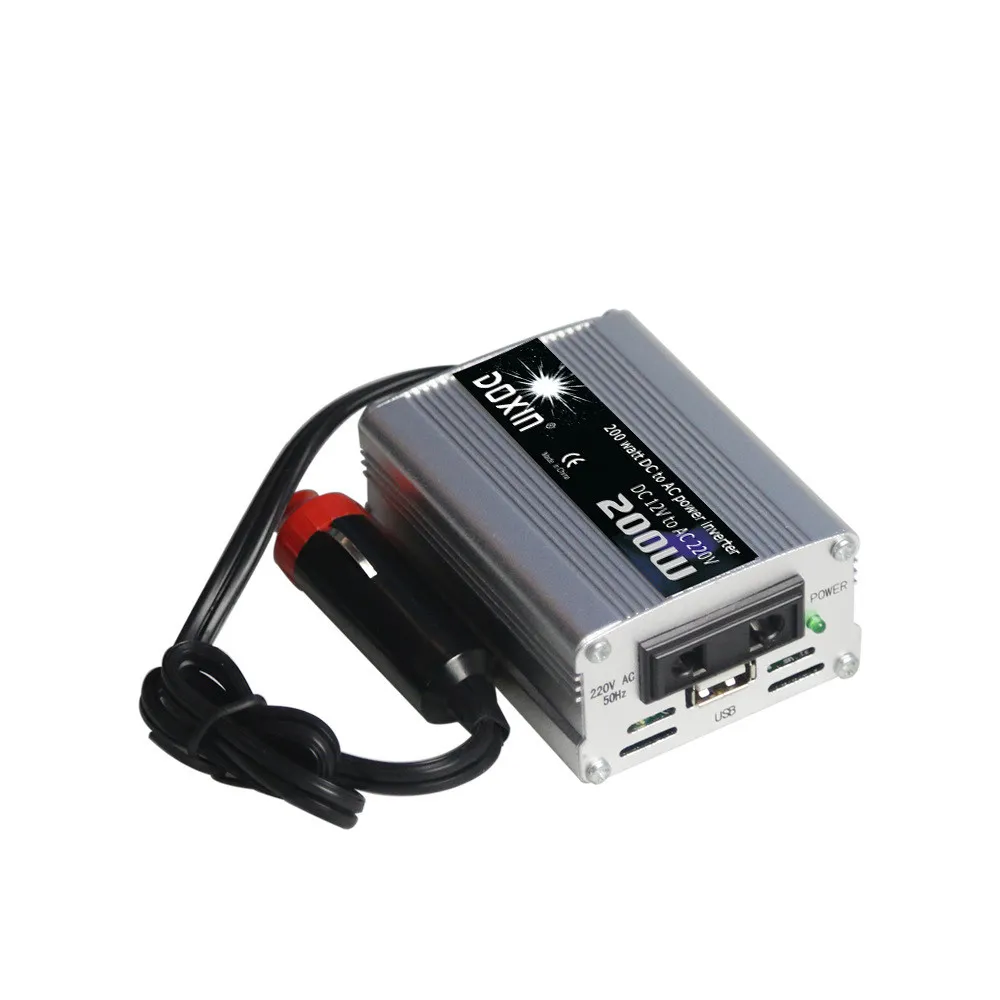 2024 200W Power Inverter - 12V DC to 220V AC Converter with USB Ports ...