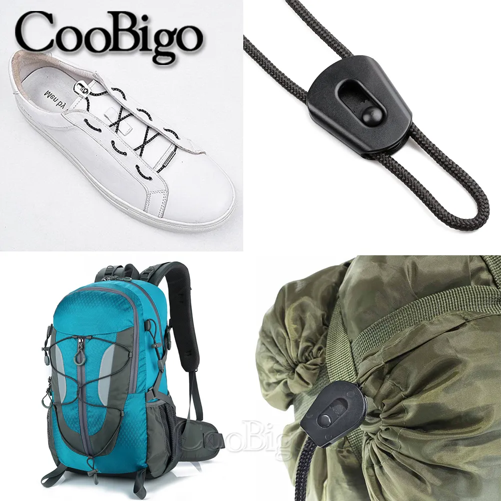 Wheeled Cord Lock Stopper Plastic Drawstrings Rope Toggle Clip Paracord ...