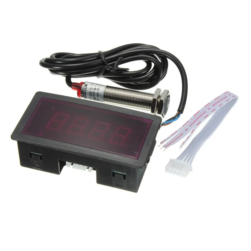 New Red LED Digital Tachometer & Proximity Switch | Accurate RPM Speed ...