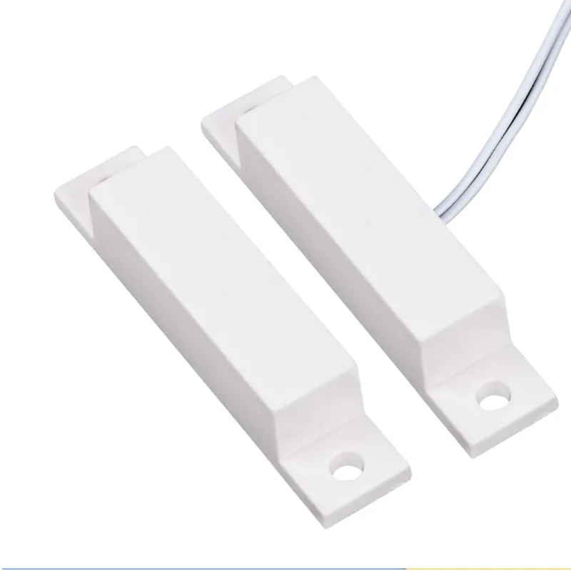Wired Magnetic Door Window Contact Sensor, Surface Mount Reed Switch for Home Security Alarm ...