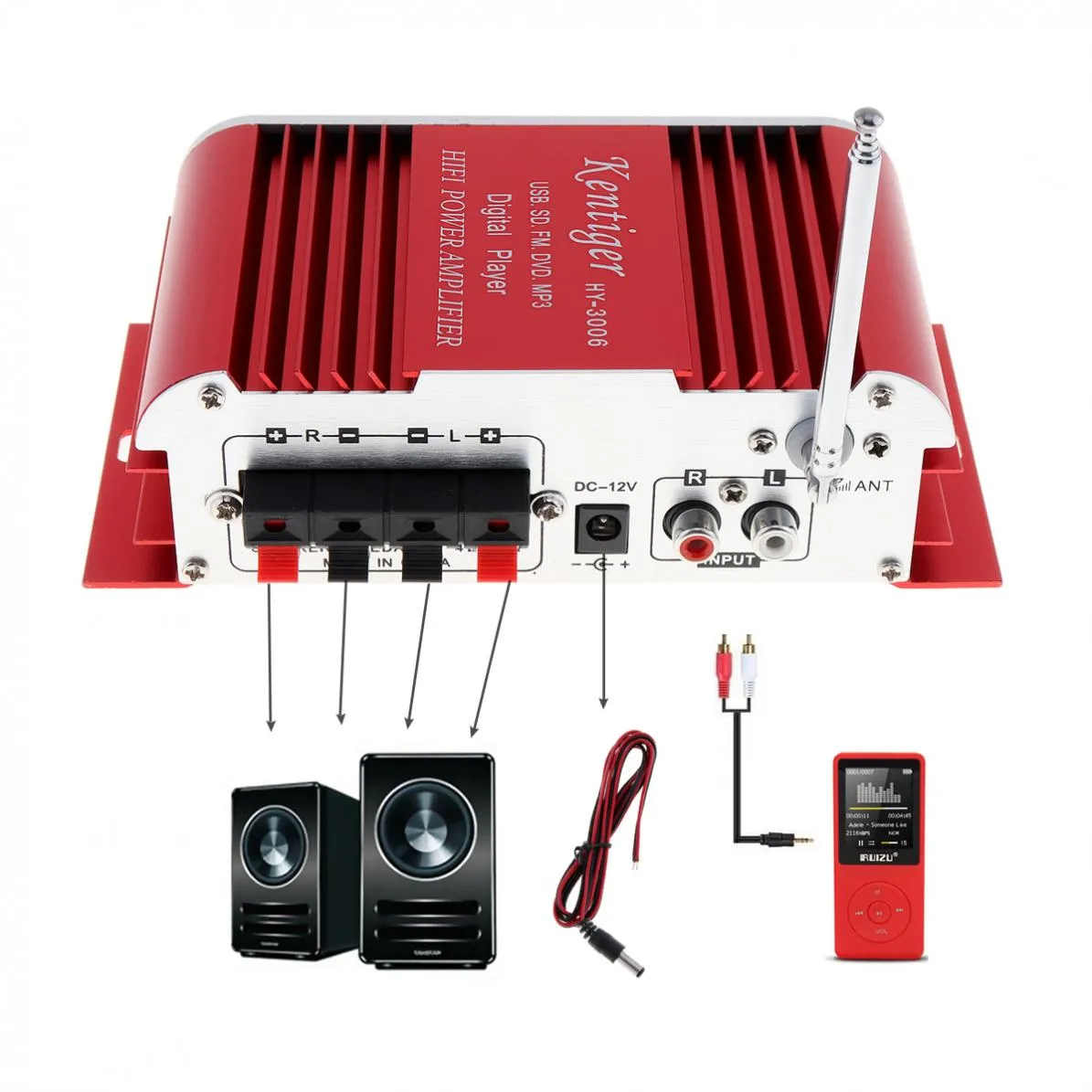 12V Mini HiFi Stereo Car Amplifiers Digital Display... From Ddmydec ...