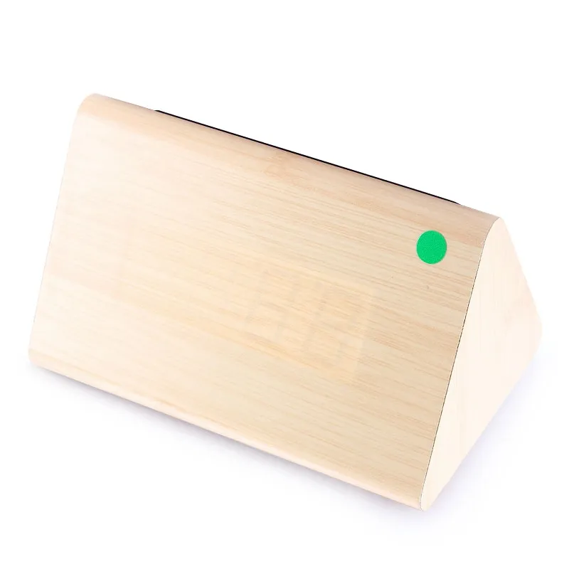 Triangle Tongue And Groove Wood LED Alarm Clock With Voice And Sound ...