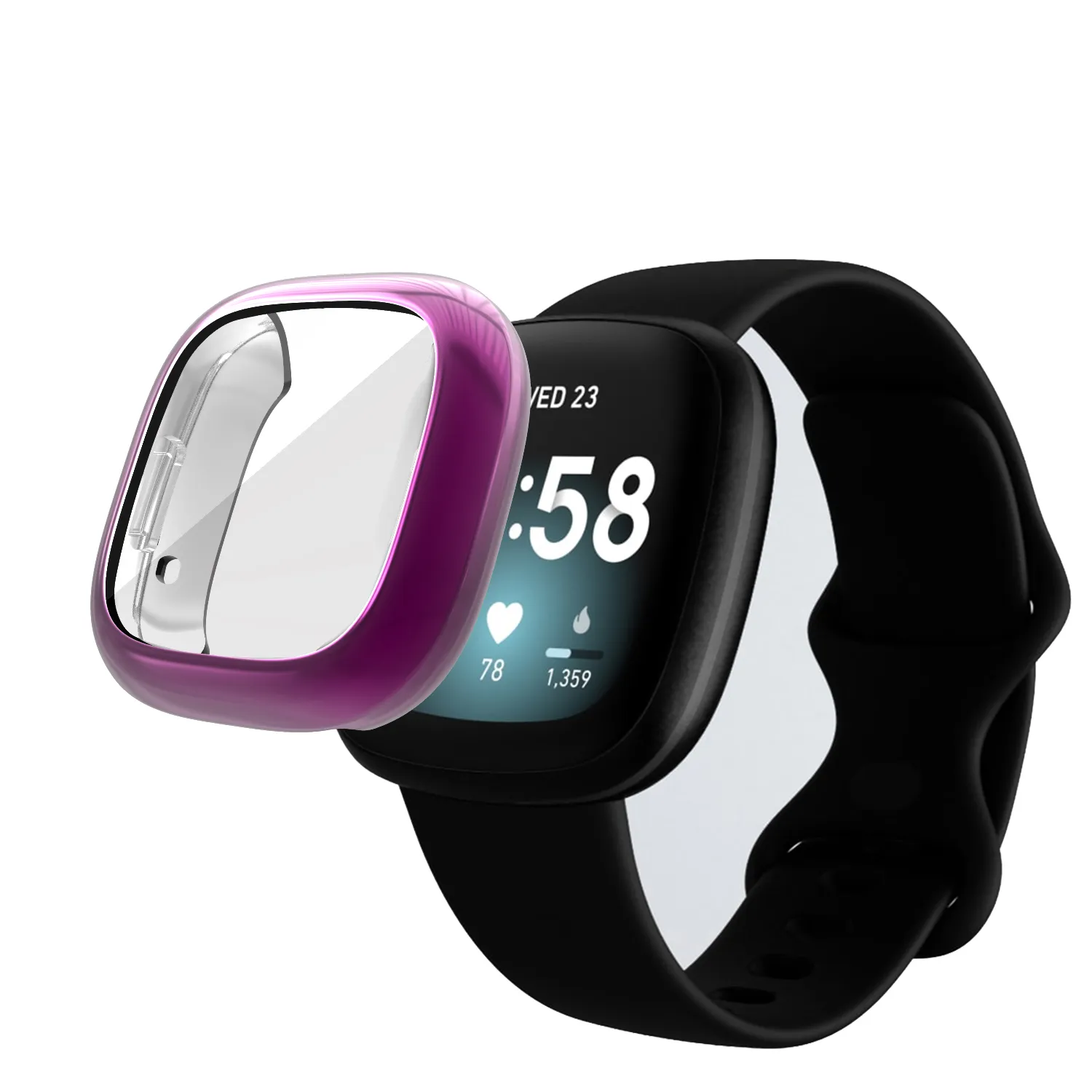 DHgate.com:Full Screen Soft Tpu Case for Fitbit Sense/Versa3 ...