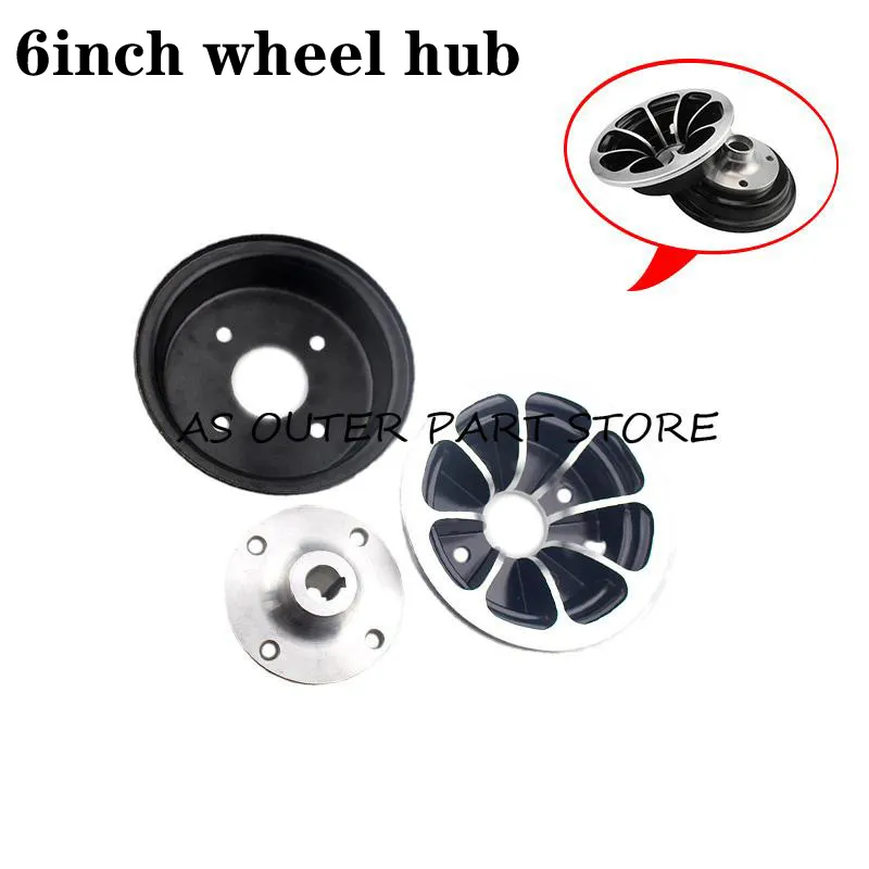 ATV Wheel Hub 6 Inch Aluminum Alloy Wheel Rim With 19mm Keyway For 4.10 ...