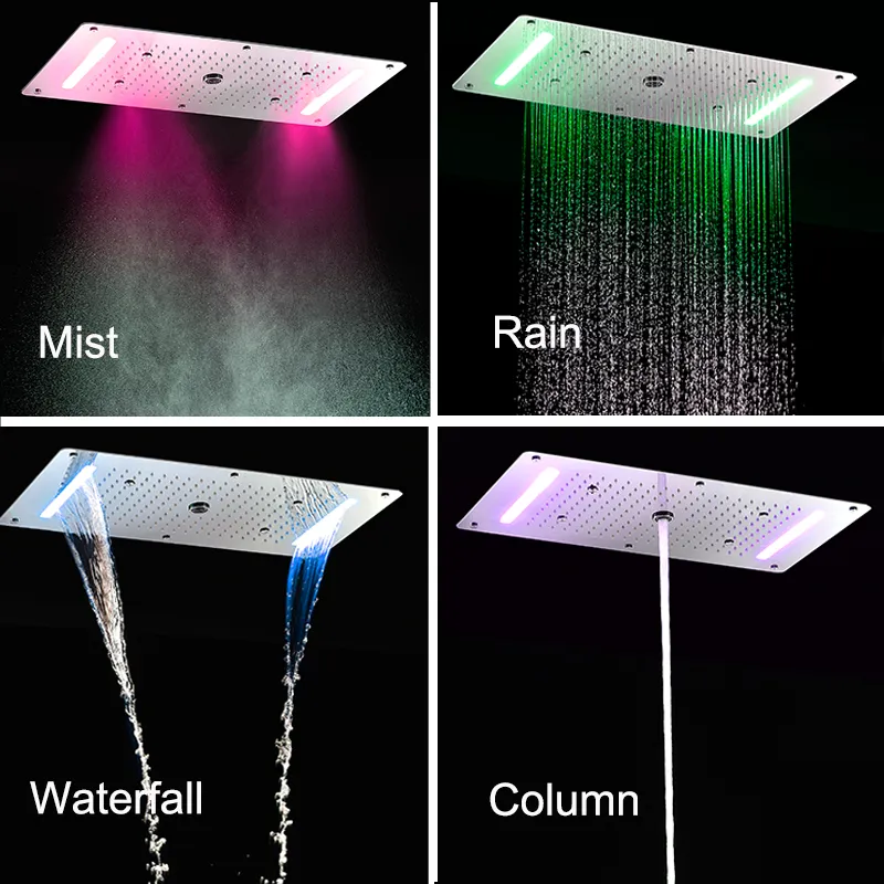 Premium LED Touch Screen Shower Panel: Modern Rainfall & Waterfall ...
