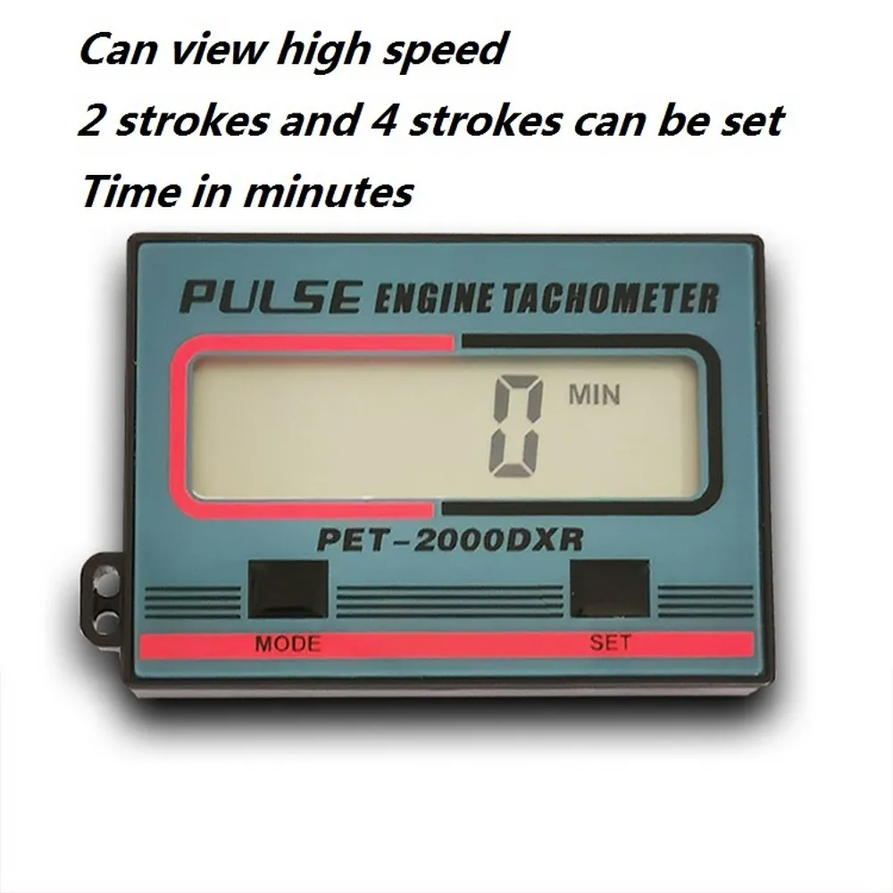 Digital Engine Tach Hour Meter Tachometer Gauge For 2&4 Stroke Engines, Inductive Display For ...