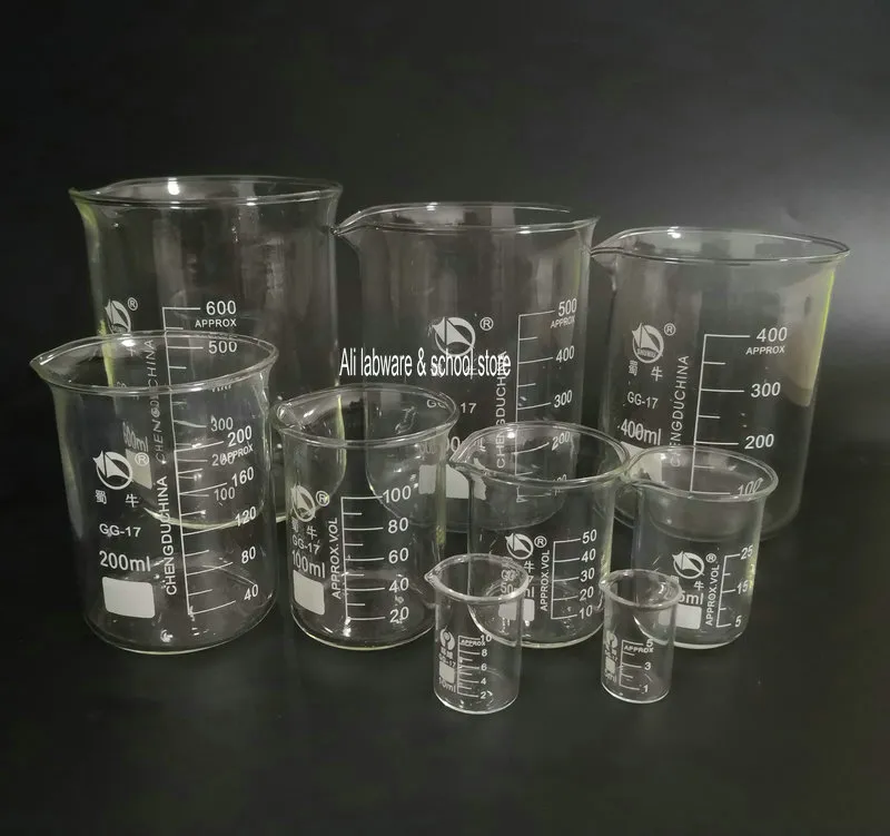 DHgate.com:25ml-2000ml Transparent Lab Glass Beaker with Gradations ...