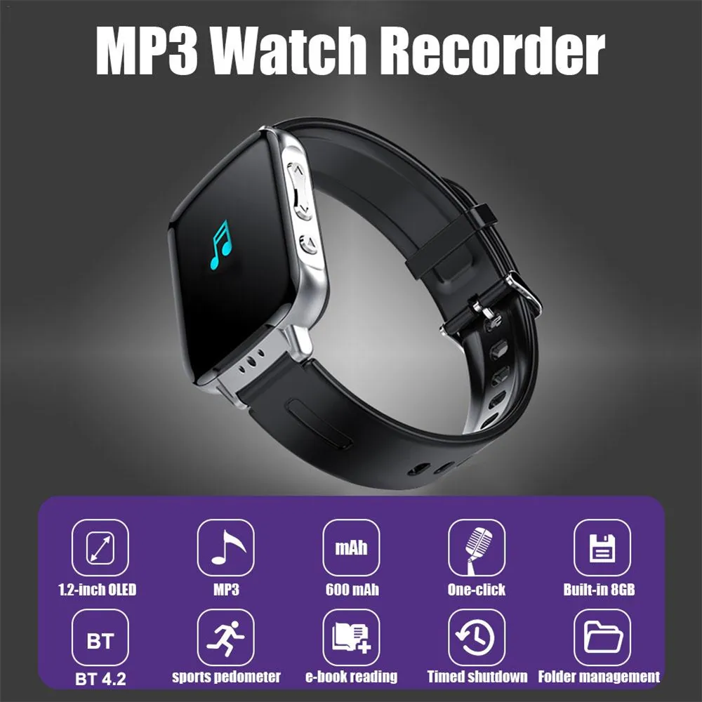 Smart Watch Voice Recorder - 1.8 Digital Audio Recorder, MP3 Player, E ...