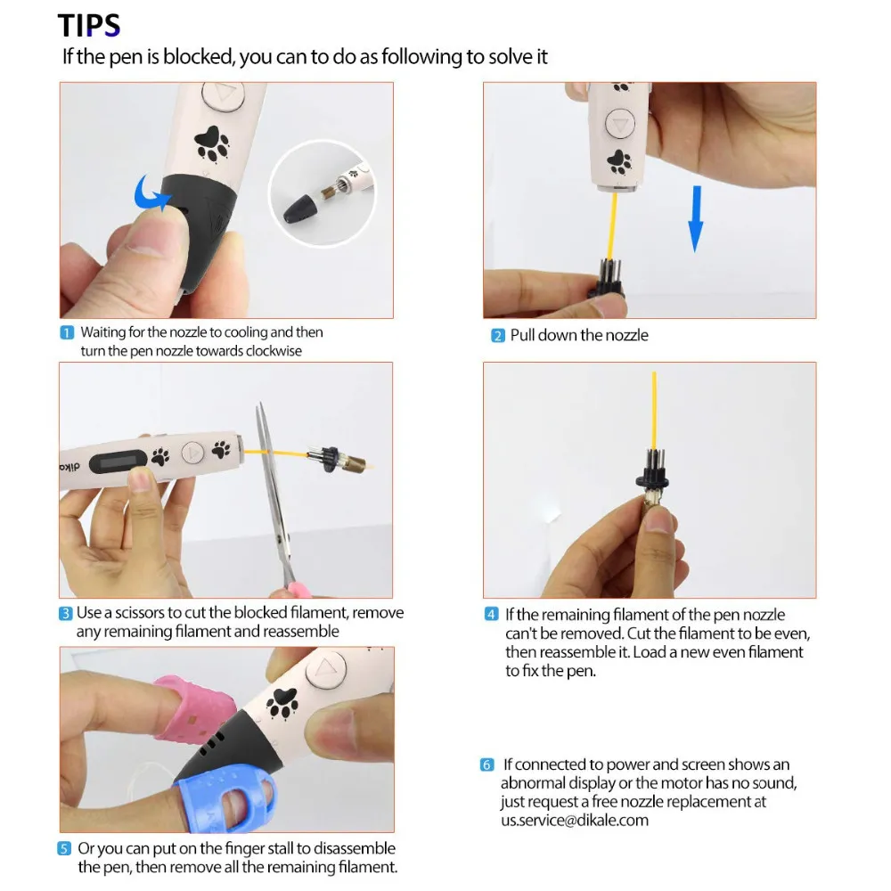 DHgate.com:Dikale 3D Printing Pen with 1.75mm PLA Filaments for ...