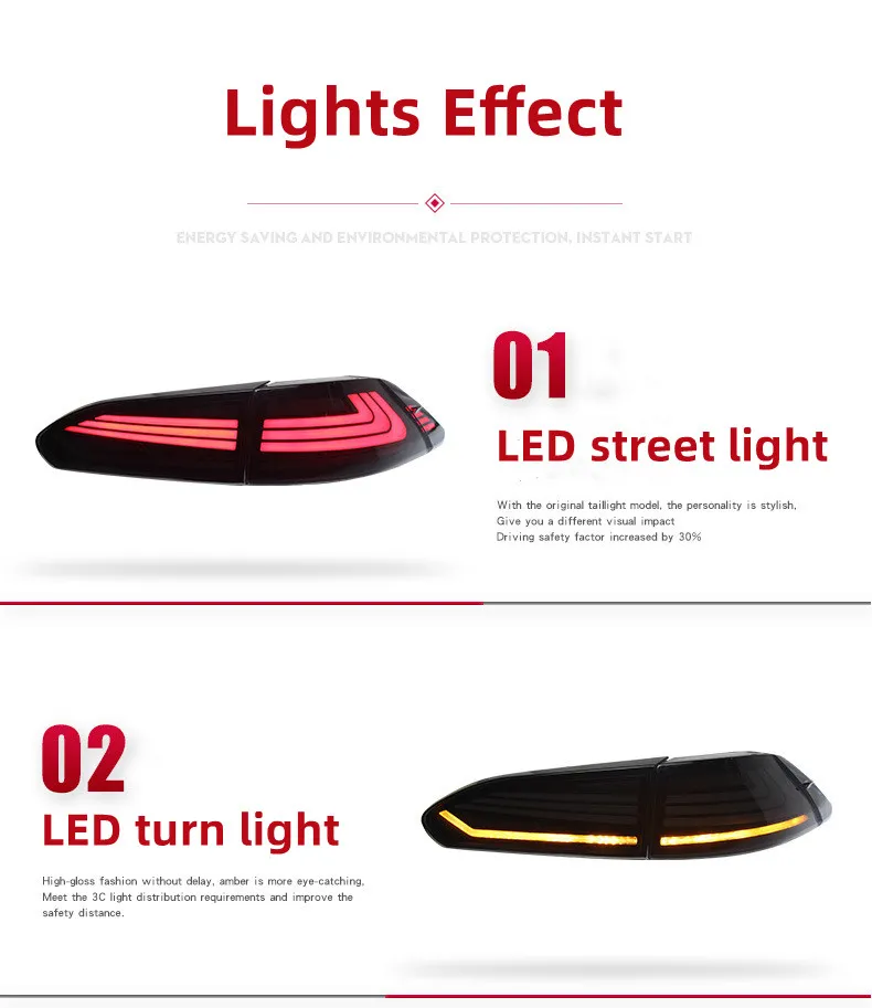 Vehicle Headlights, Car Rear Lamp Assembly For Models: Tail, Brake ...