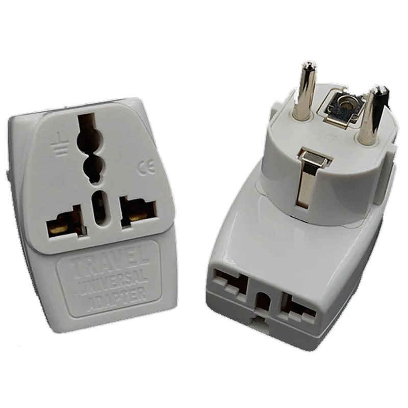 Plug Adapter American To European Grounded Universal Travel Adapter ...