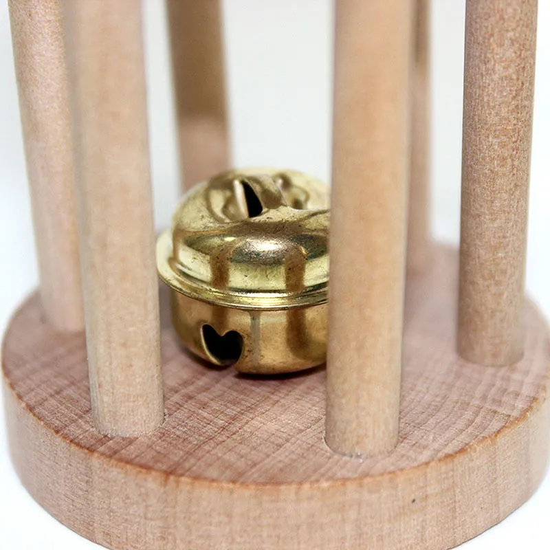 Natural Wood trick unicycle Bell Roller Chew Toy for Pets - Perfect for ...