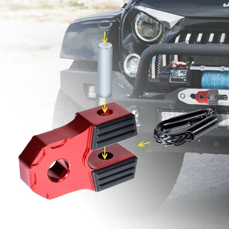 Aluminum Winch Hooks Durable Trailer Rope Connector With Flat Shackle ...