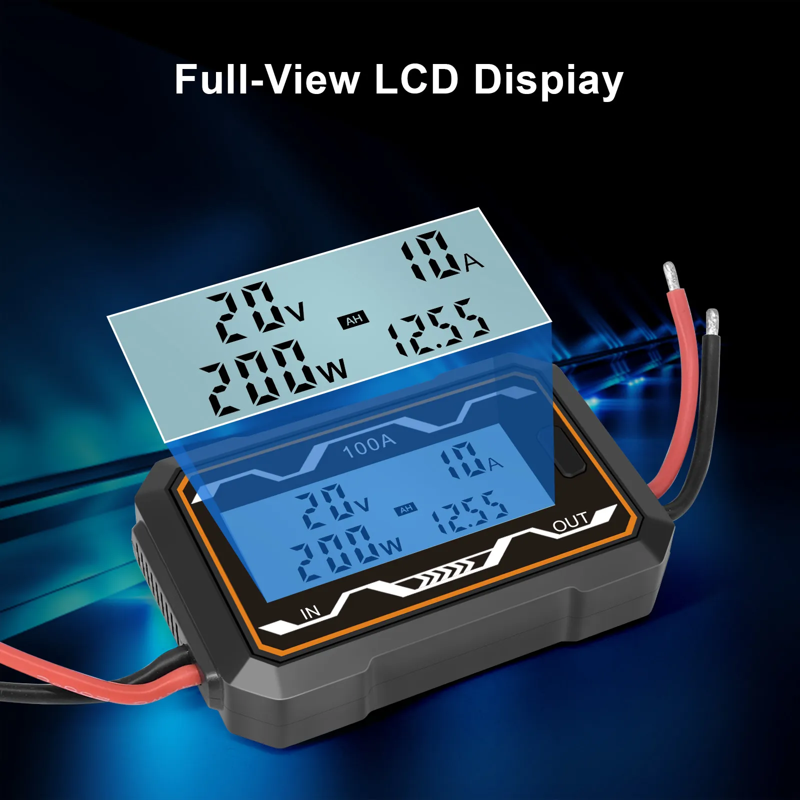Digital LCD DC Power Analyzer: 100A/150A/200A Amp Watt Meter for RC Car ...