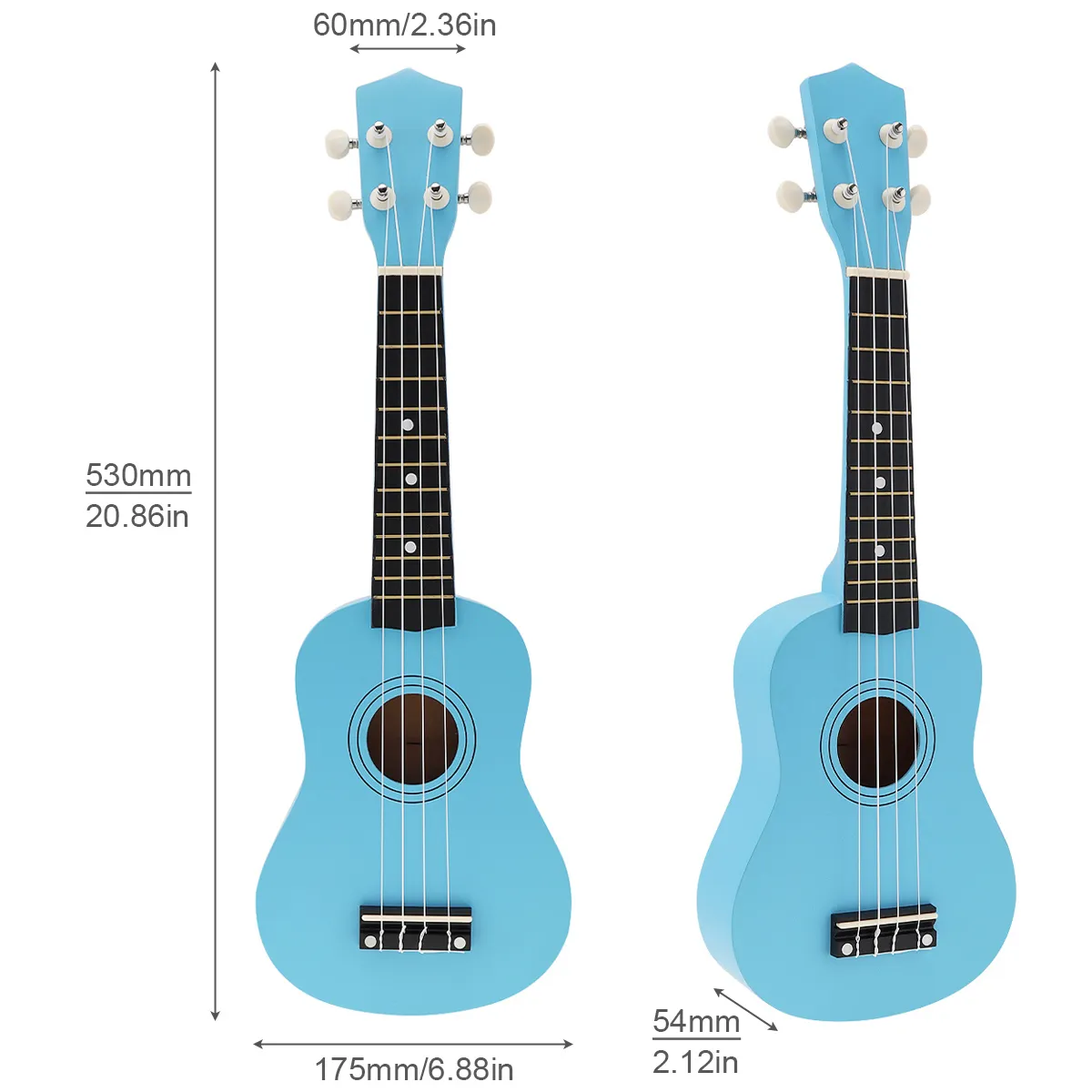 Ukulele 21 Inch New Soprano 2025 Basswood Pure Color... From Ddmyfriend ...