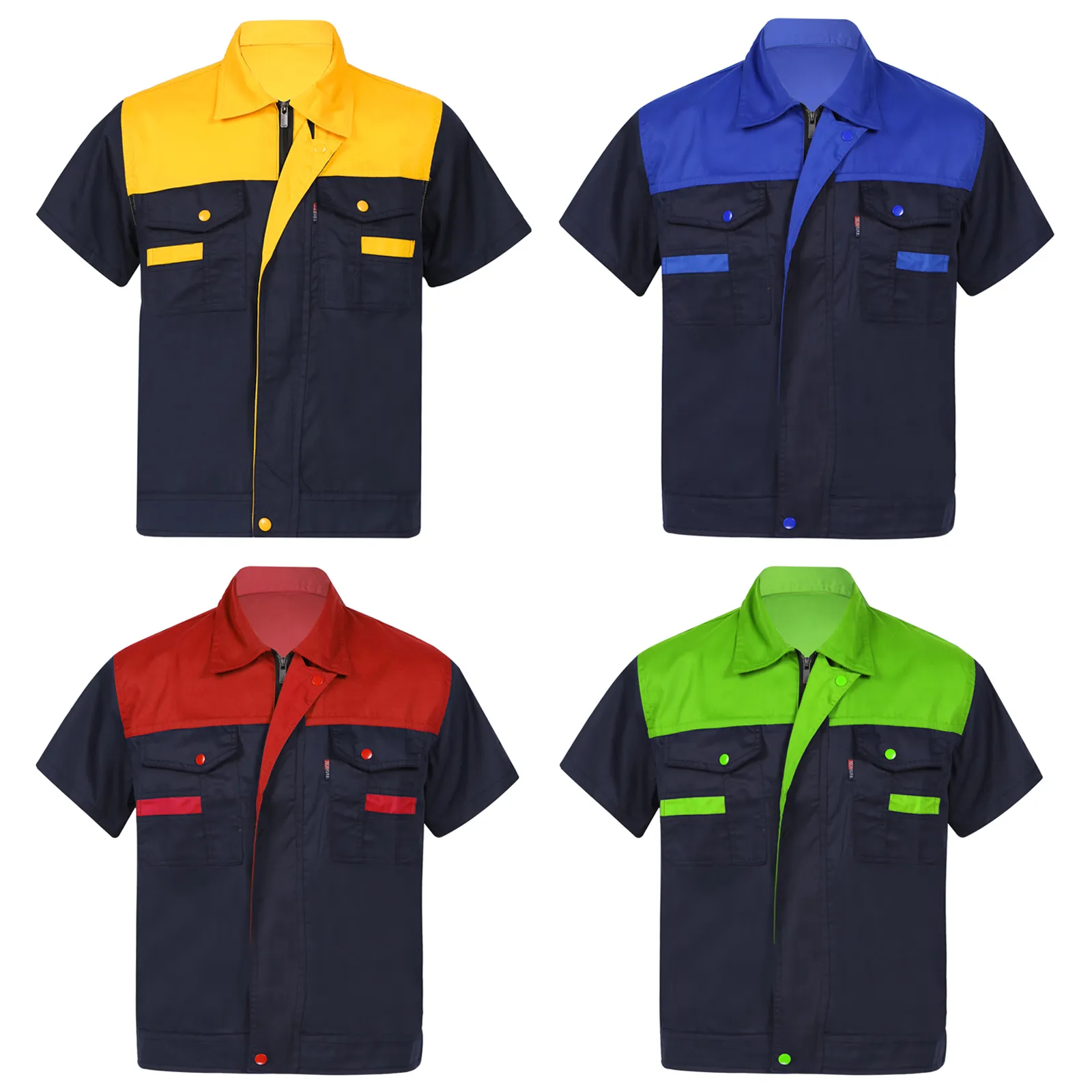 DHgate.com:Mens Two-Pocket Durable Cotton Work Shirts for Mechanics and ...