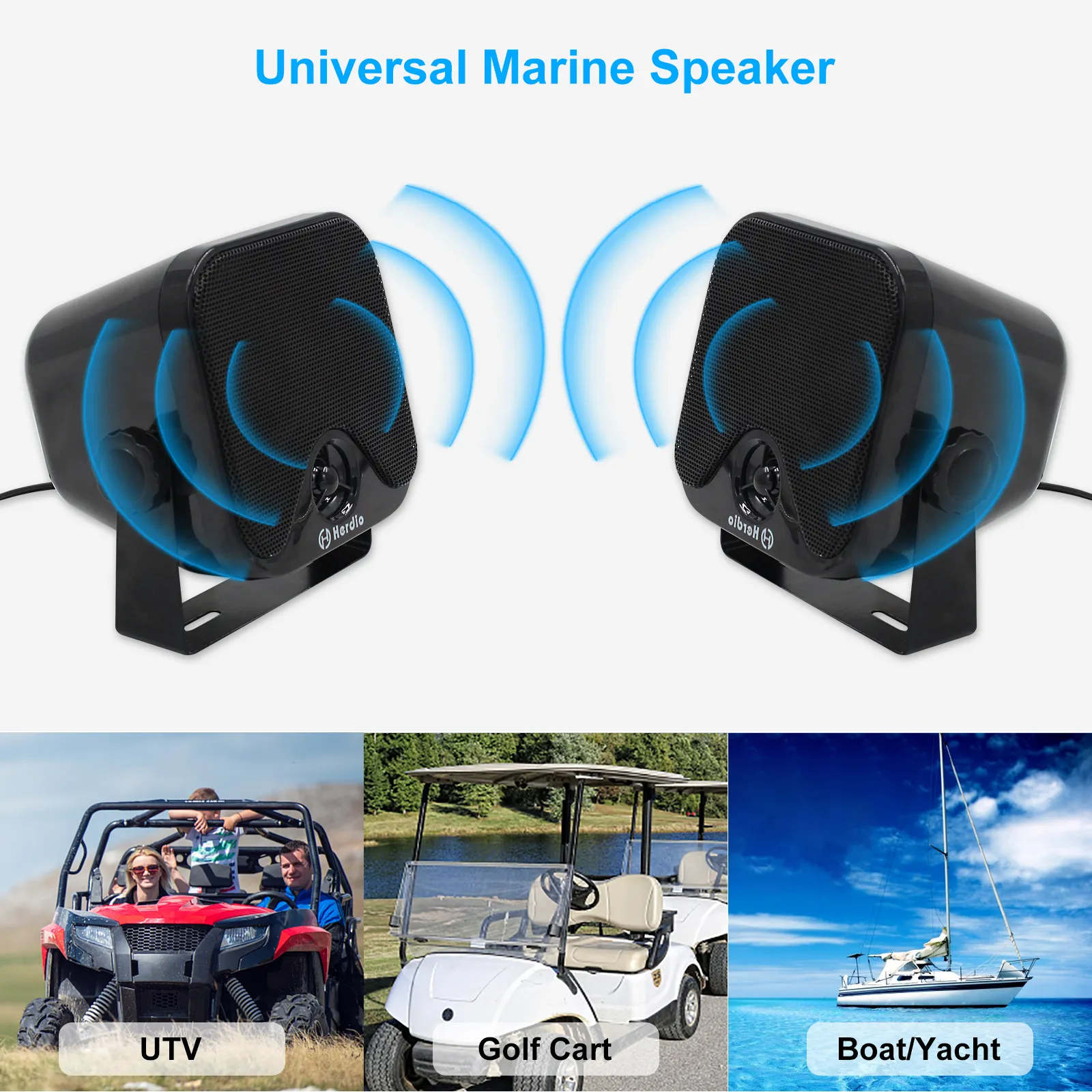 3.5 Inch Round Waterproof Bluetooth Radio And 4 Inch Marine Speakers ...