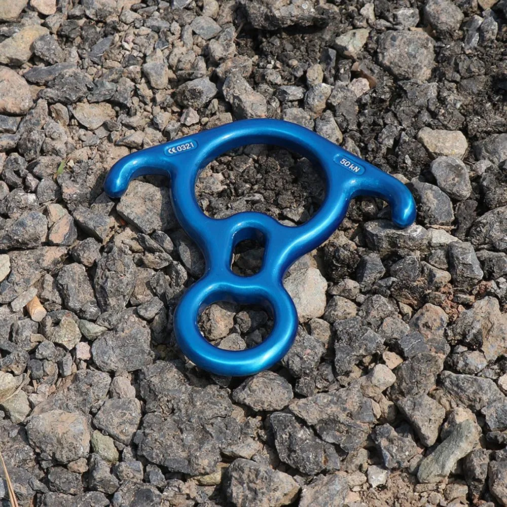 50KN Aluminum Figure 8 Descender - Heavy Duty Climbing Rappel Ring ...