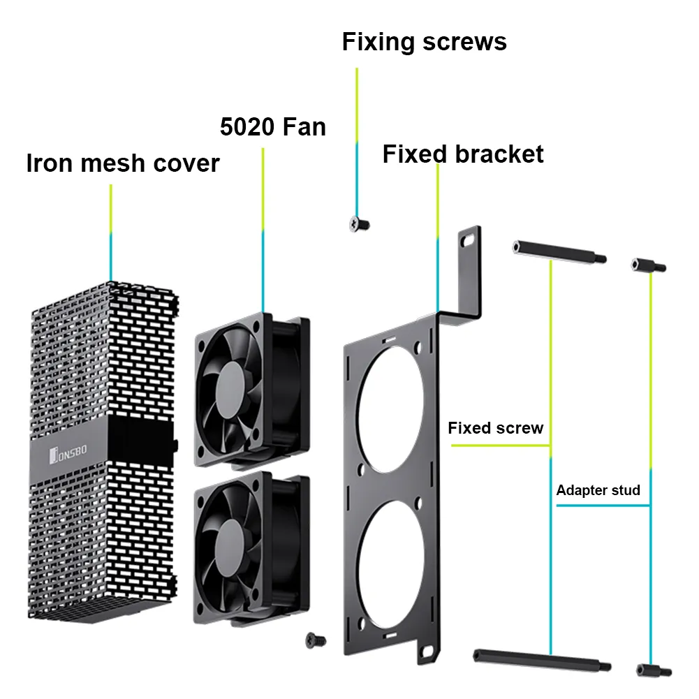 JONSBO NF-1 RAM Memory Module Cooling Radiator DDR4 DDR5 Ram Cooler 4Pin PWM 5V 3PIN ARGB Sync ...