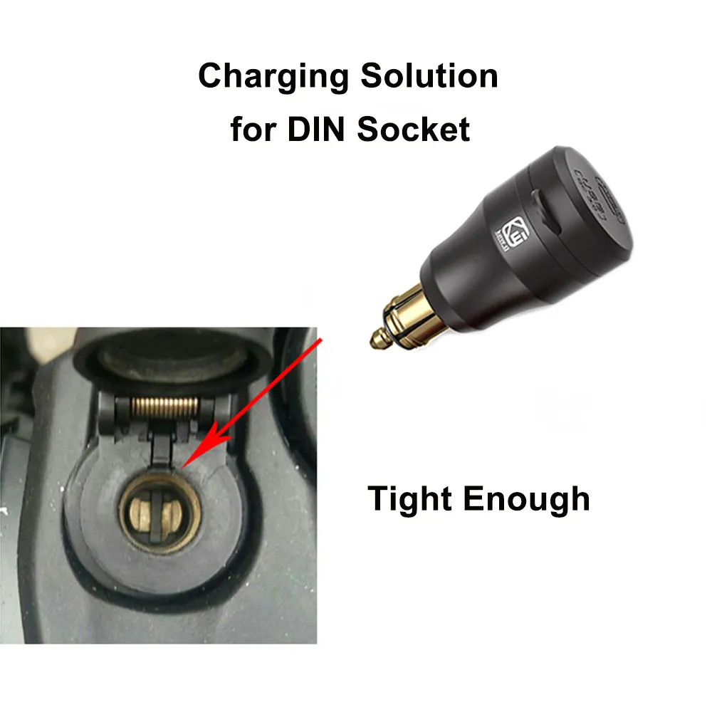 BMW, Triumph Motorcycle Din USB Charger, Quick Charge 3.0 Power Adapter ...