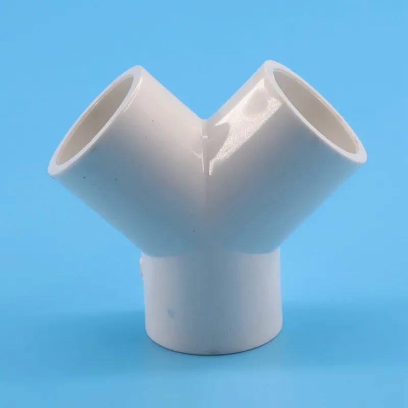 White PVC Pipe stainless steel fittings with Straight Elbow Tee ...