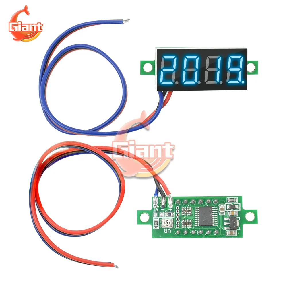 36 Inch Mini Digital Voltmeter: DC 0 100V 12V LED Panel Electric ...