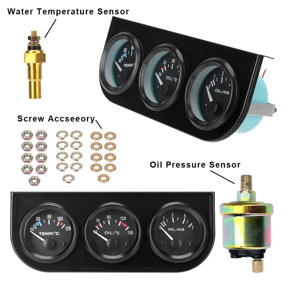 DHgate.com:Oil Pressure Gauge with Sensor Oil Temp Water Temp Volt ...