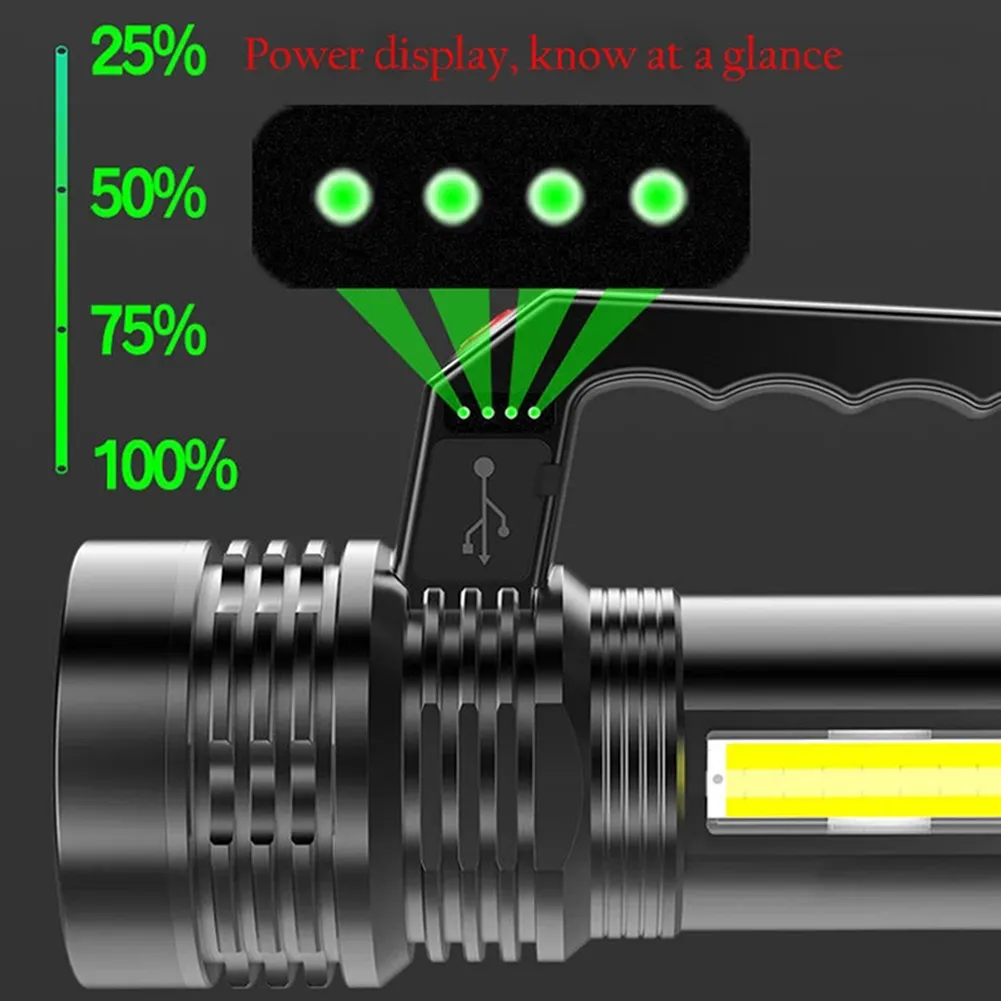 DHgate.com:Waterproof COB LED Torch: 300LM 800mAh, Portable, Micro USB ...