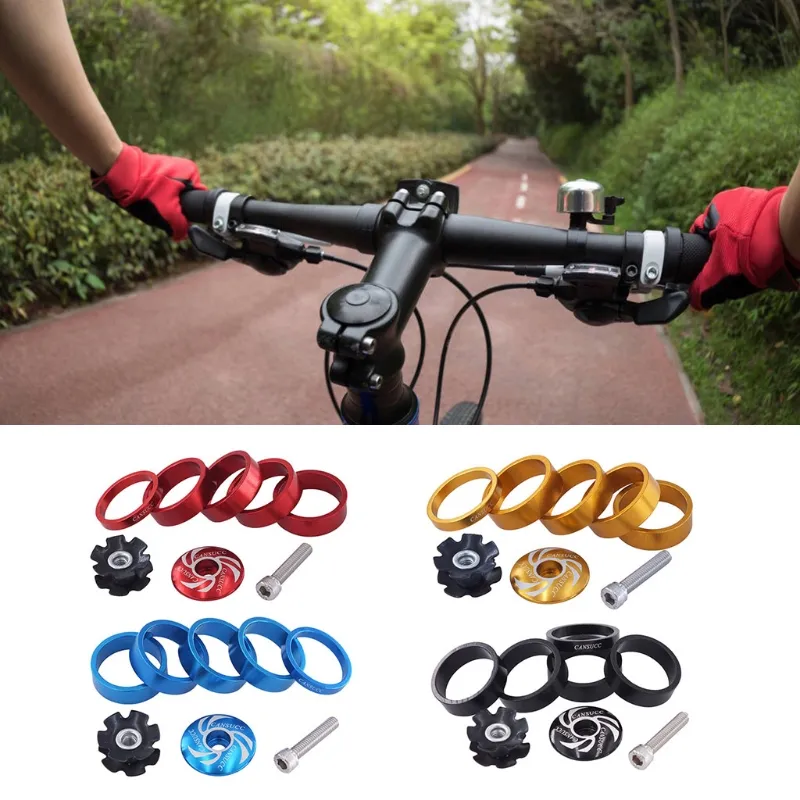 1-1/8 Inch Bike Headset Spacer Set with Stem Cap and Star Nut, Durable ...