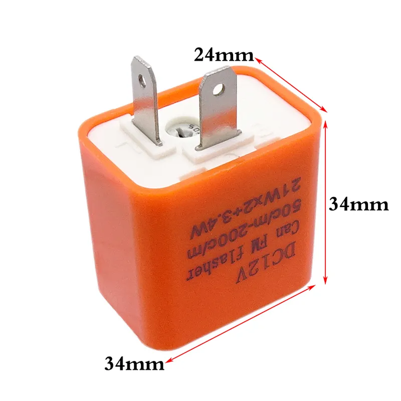 Universal 12V 2 Pin LED Motorcycle Lock Flasher Relay With Turn Signal ...