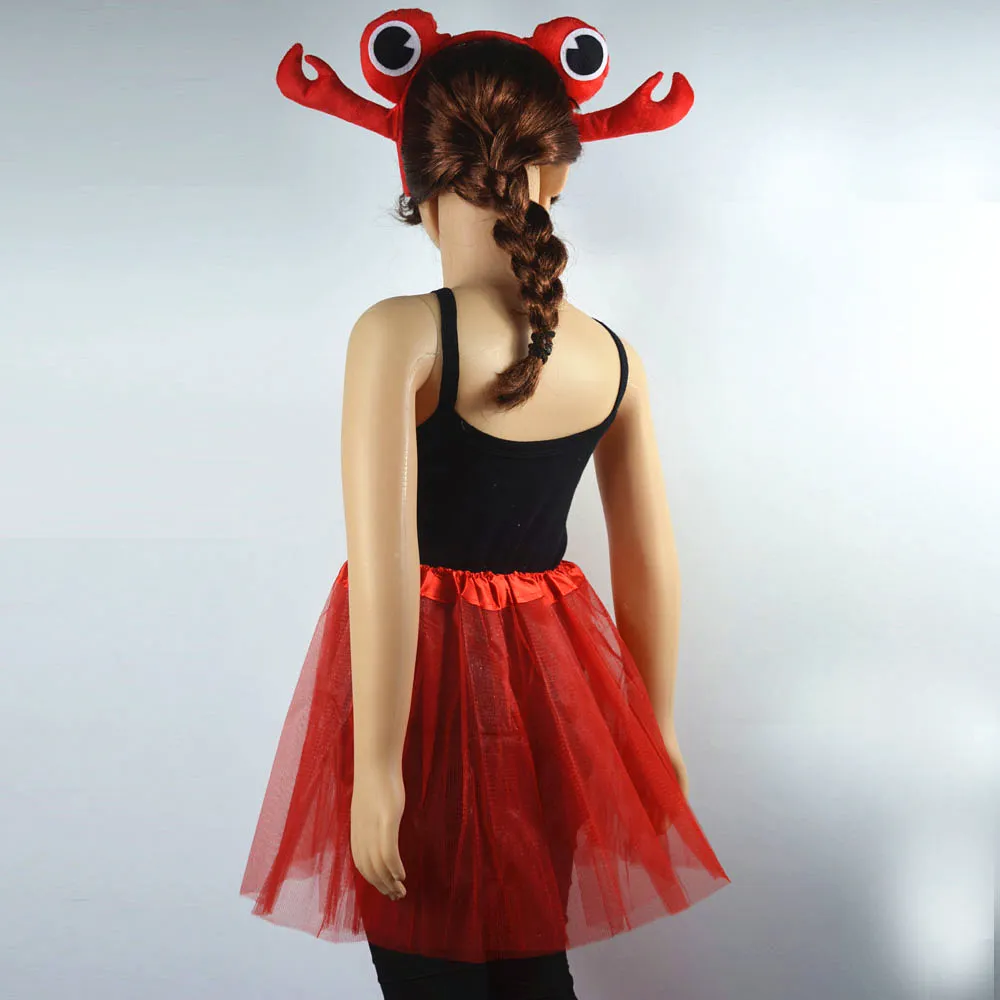 Girls Animal Penguin Fish Crab Costume Set Headband, Tutu Skirt, Tie ...