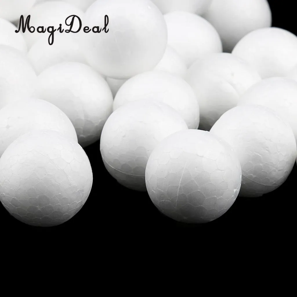 500 White Polystyrene Foam soft ball for Kids' Model Making and ...