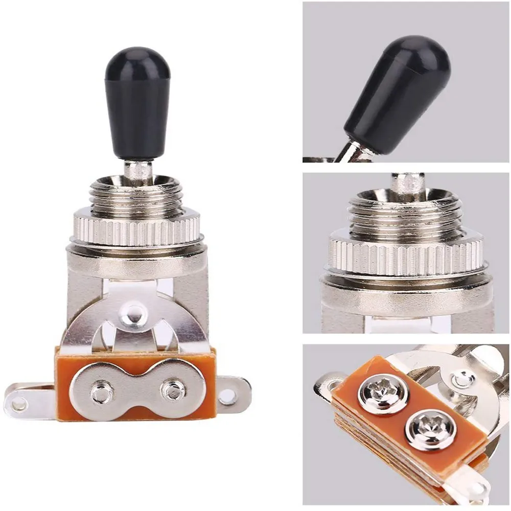 3-Way Guitar Toggle Switch, Black Tip Pickup Selector for LP Electric ...