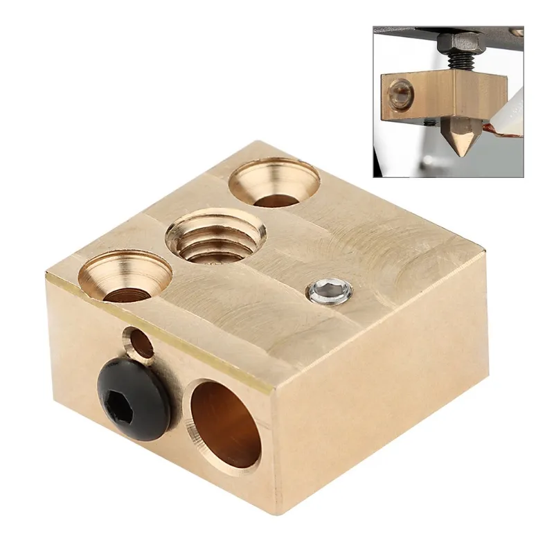 DHgate.com:AR29 22 CR-10 E3D V6 Brass Heat Block, Hardened Heater Block ...