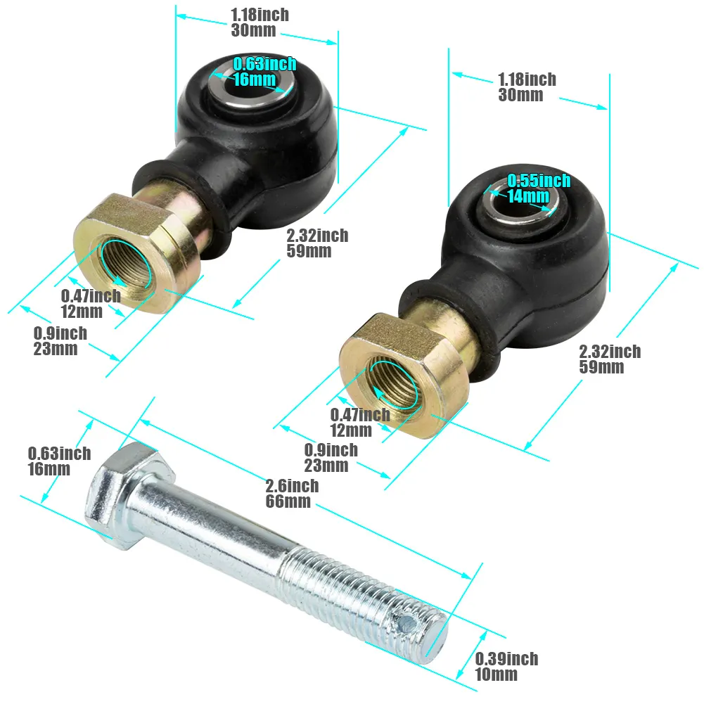 OEM 51-1030 Repair Balls Tie Rod End Kit Full Set for Polaris Ranger ...