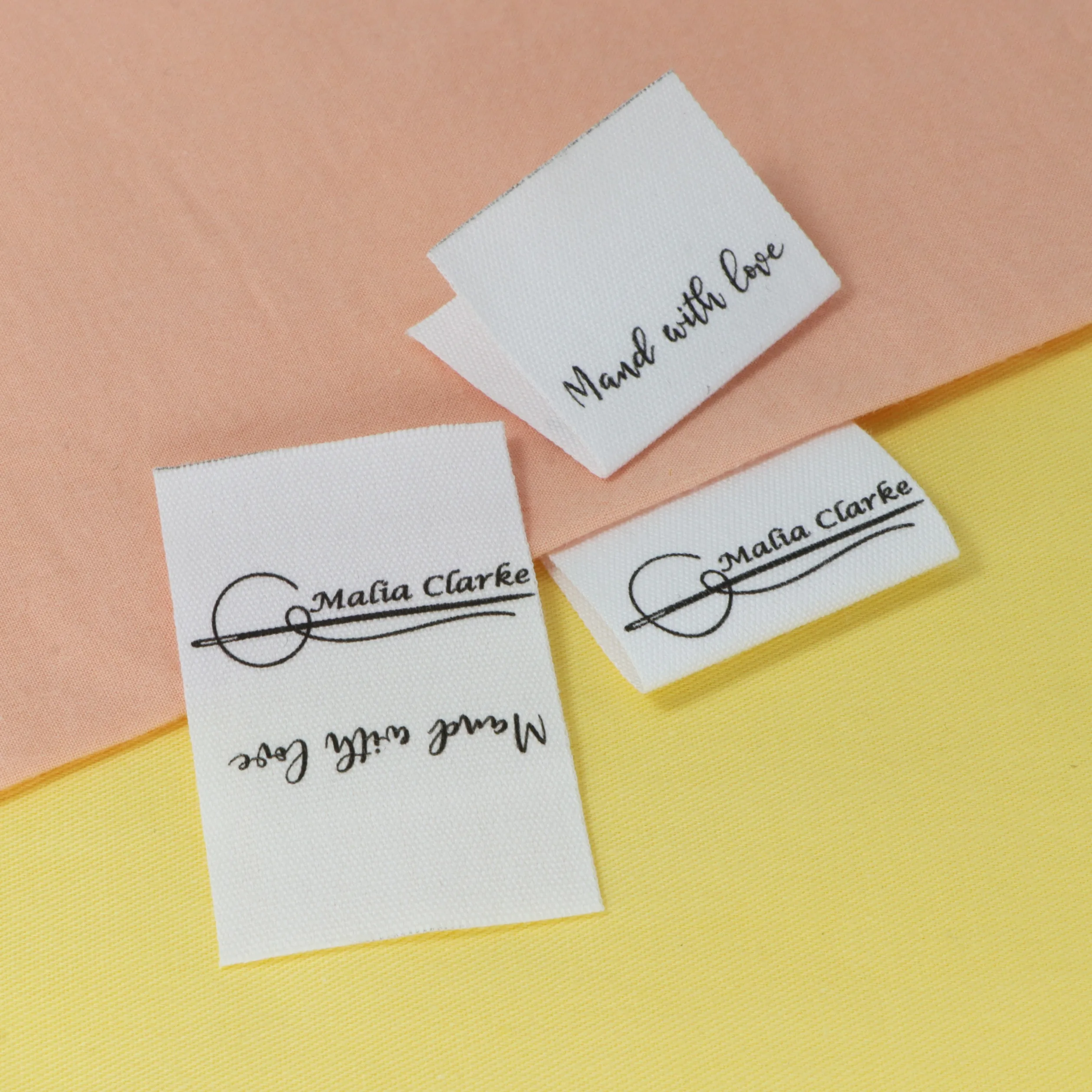 Custom Sewing Labels - 100% Cotton Fabric, Personalized Clothing Labels ...