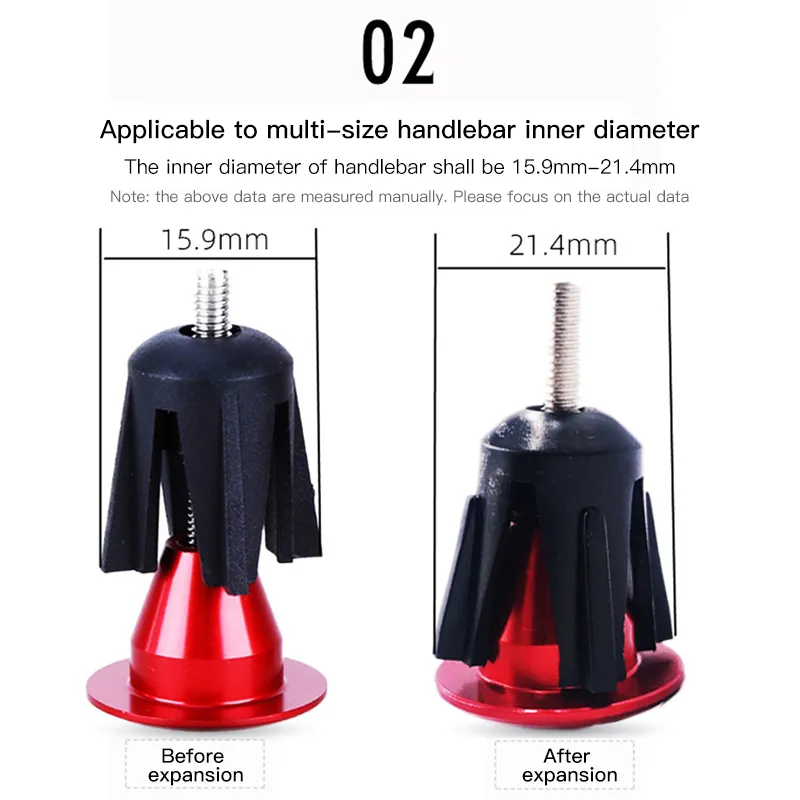 Wearproof Bike Bar End Caps - Aluminum Alloy Handlebar Plugs for ...