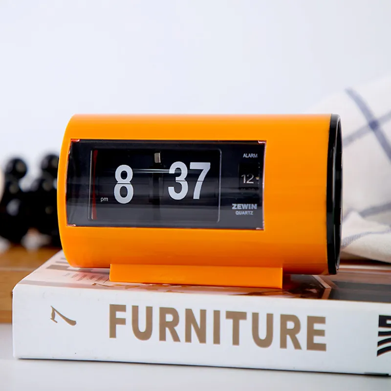 Retro Table clock alarm clock with Auto Flip, 12 Hours AM/PM Format ...