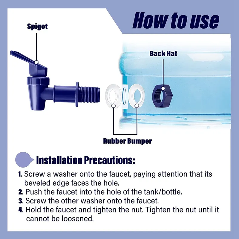 DHgate.com:4 Pack Replacement Cooler Faucet Water Bottle Jug, Dispenser ...