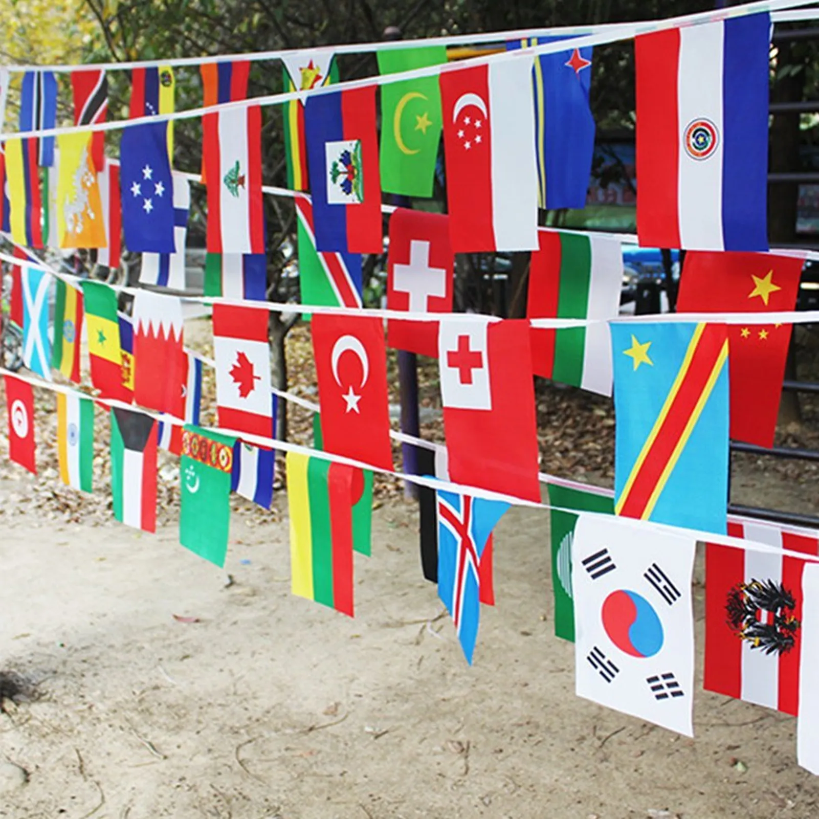 32 Countries National Flags Banner Football Match Bunting Flags On A ...