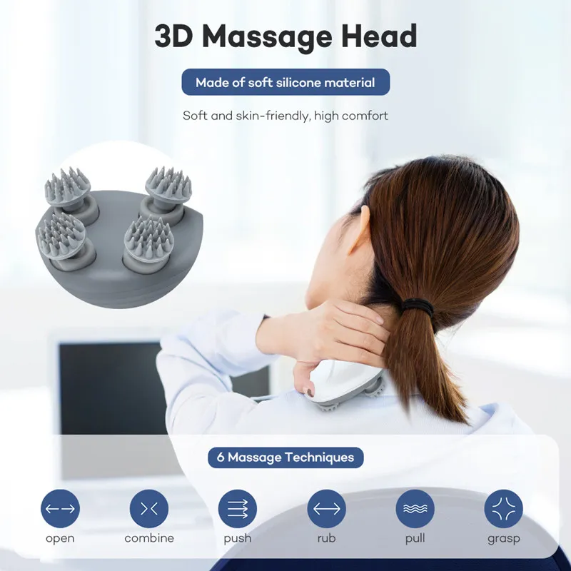Electric Scalp Massager: Cordless Head Massaging Tool for Deep ...