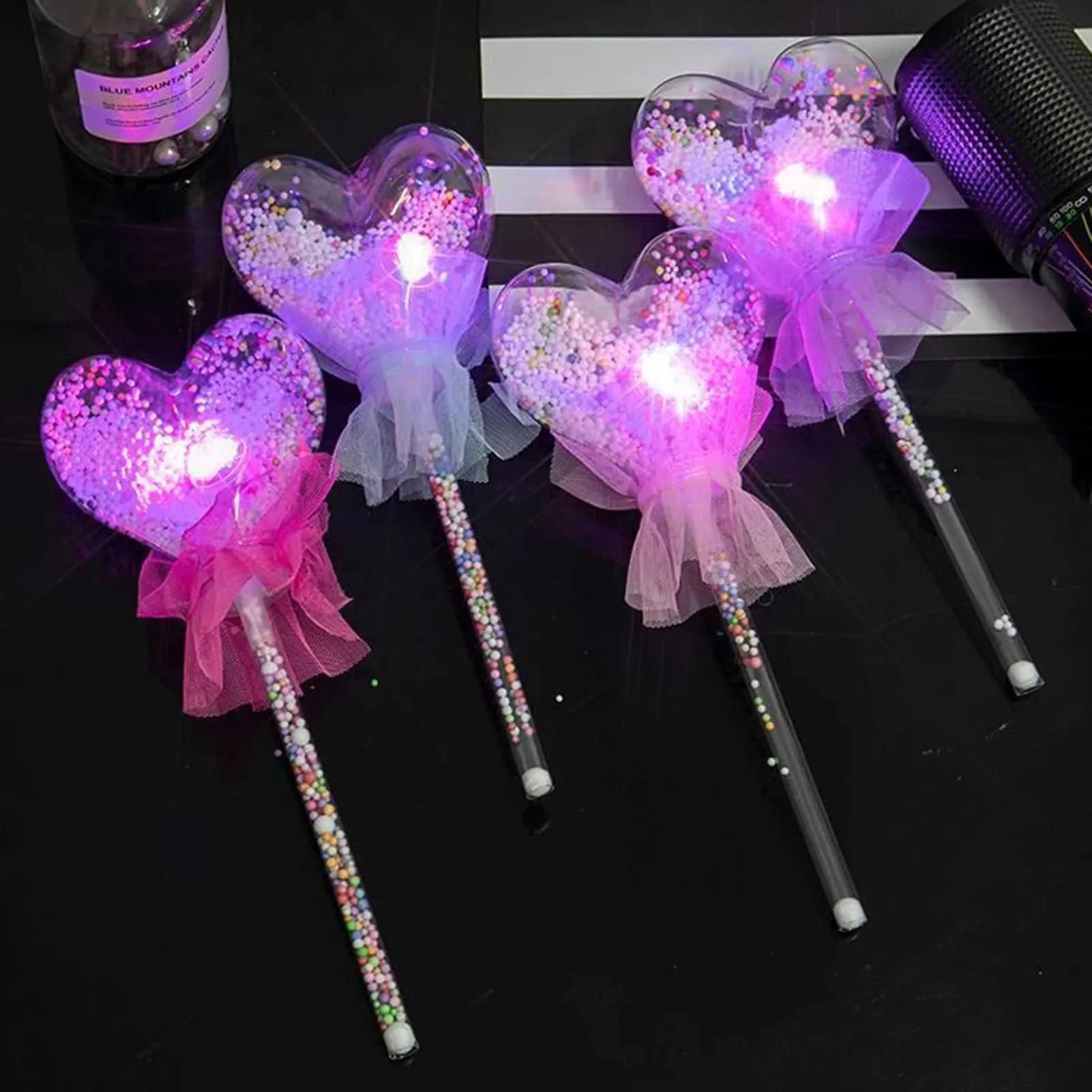 Led Rave Toy, Fairy Girl Stick Wave Ball, Led Glow Stick Toy, Colorful ...