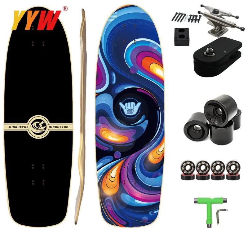 Land Surfing Skateboard - 32 Dovetail Surf Skate Longboard ABCE-11 ...