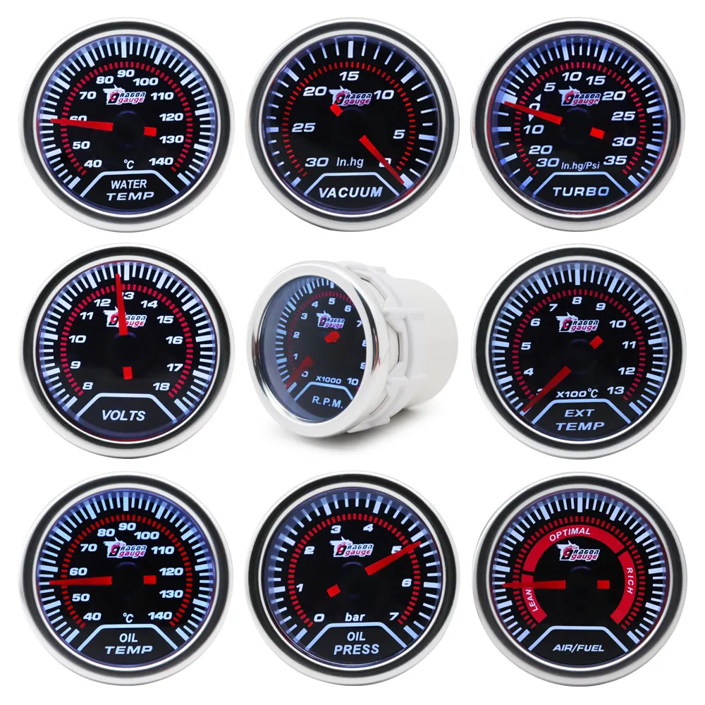 DHgate.com:Water Temp Gauge Kit: 52mm Analog LED White Case Gauge with ...