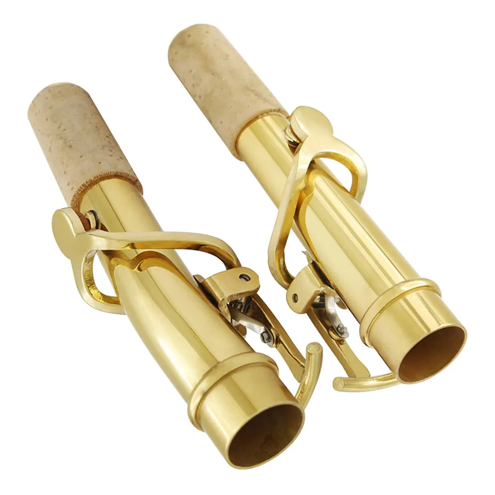 Curved Soprano Saxophone Neck Set Gold Lacquer Brass Sax Parts, 16.7mm ...