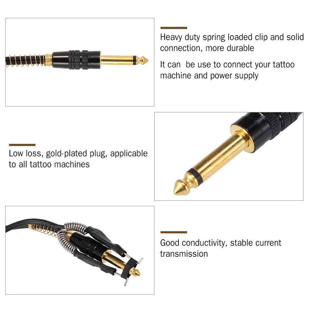 Professional Tattoo Clip Cord Kit: Soft Silicone Wire Connector Power ...