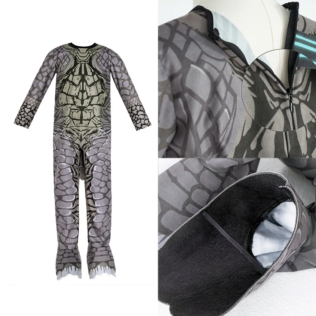 Childrens Dinosaur Costume King Of Monster Cosplay Halloween Bodysuit ...