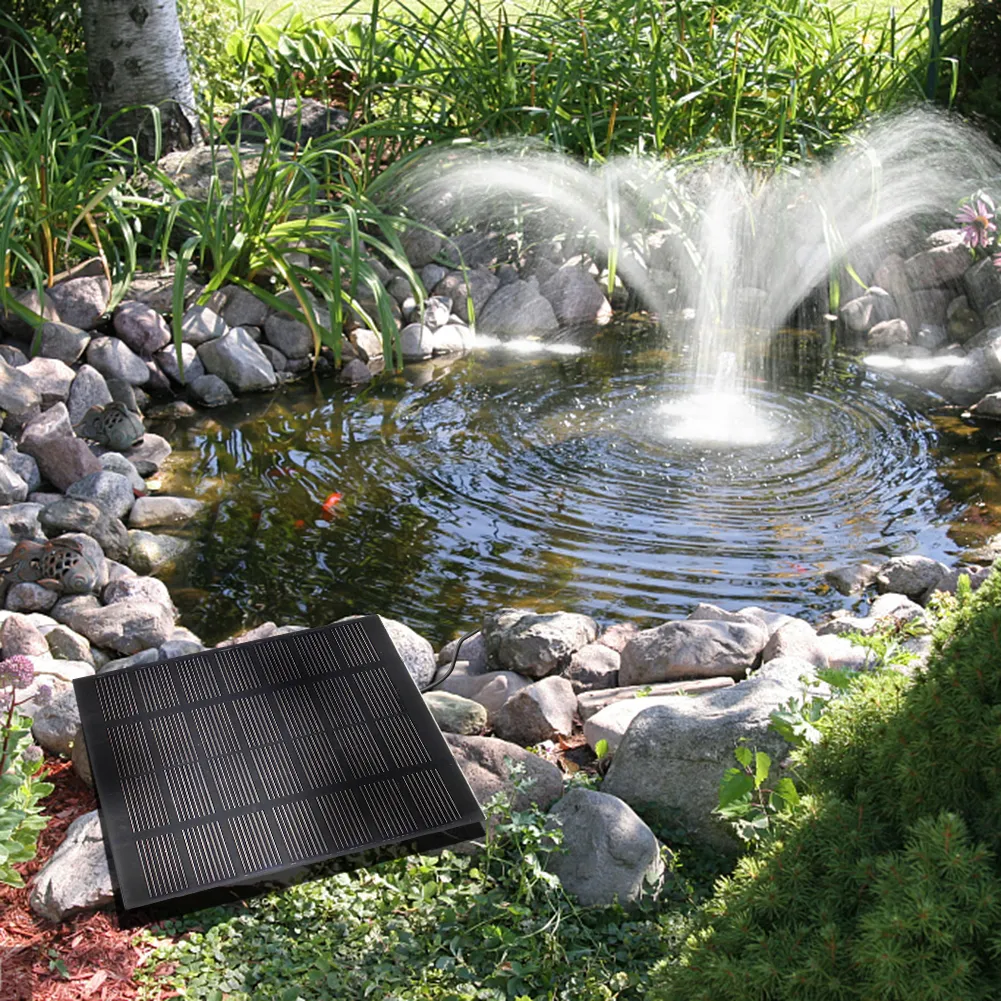 20246 Nozzles 1.5W Solar Water Fountain Pump for Outdoor Gardens, Ponds ...
