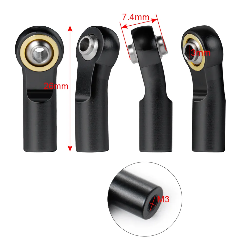 Aluminum Alloy Linkage Pull Rod Tie Rod End Ball Head insulation piercing connector for 1/10 RC ...